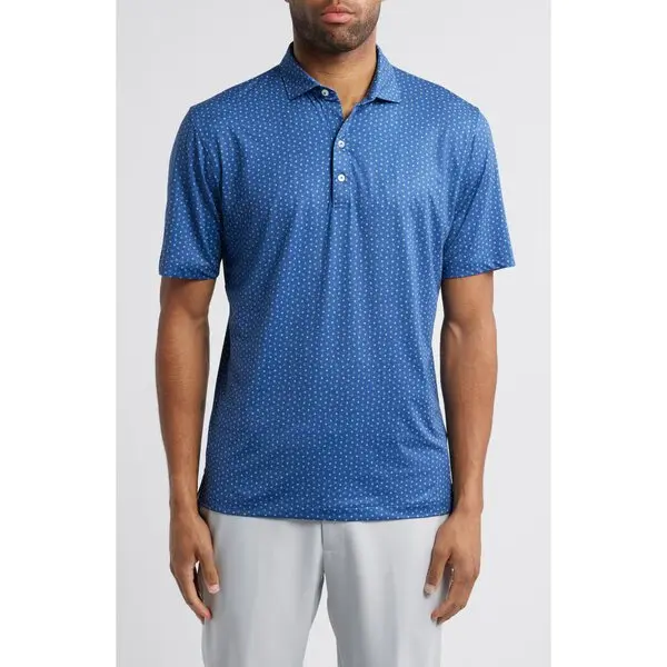 Johnnie-o Top O' The Morning Scatter Print Prep-formance Golf Polo - Lake