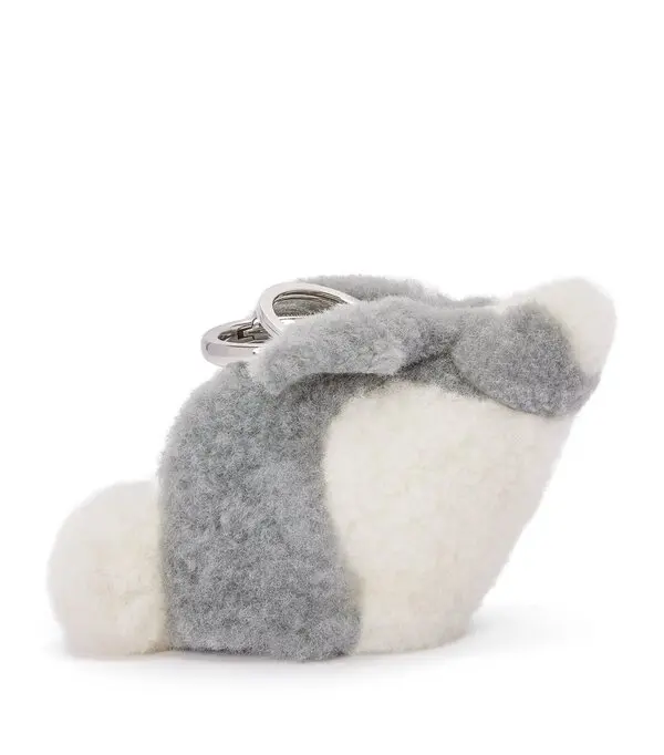 Loewe Shearling Bunny Charm - Grey
