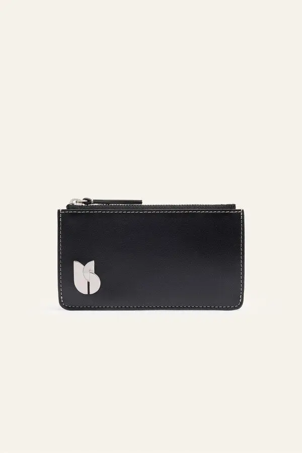 Ba&sh Cuir Zipped Cardholder - Black