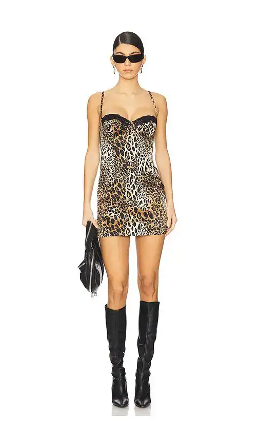 Superdown Blaine Mini Dress Leopard Editorialist