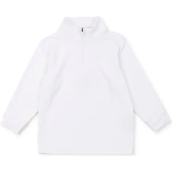 LILA AND HAYES Quarter Zip Pullover - White
