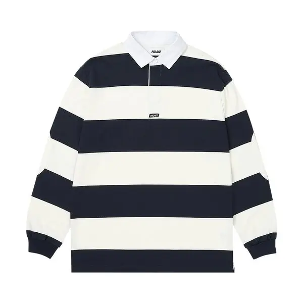 PALACE Elbow Stripe Rugby /navy - White