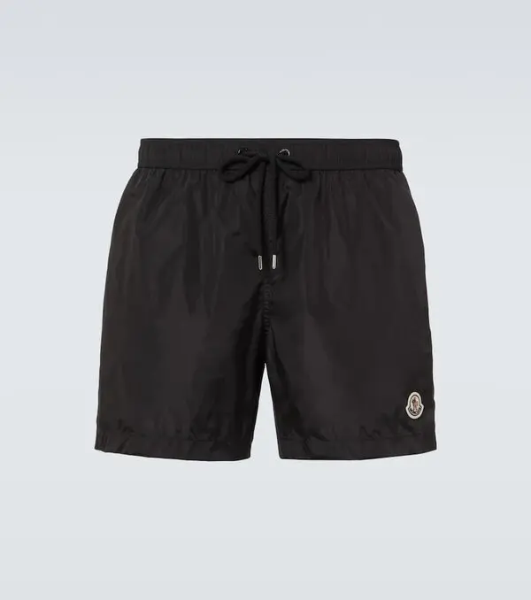 Moncler Logo Swim Trunks - Blue