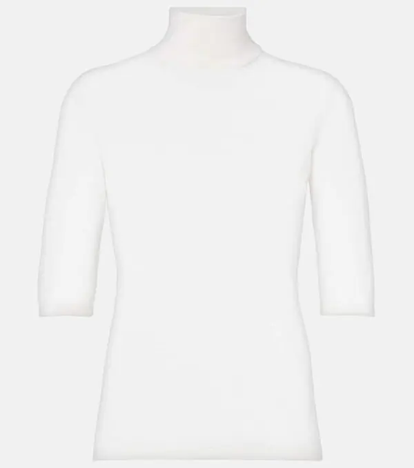 Max Mara Cecina Turtleneck Top - White