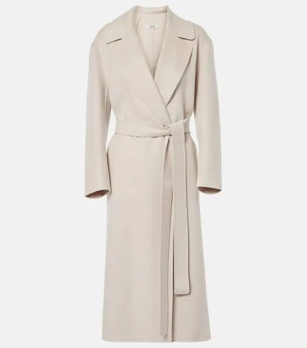 Max Mara Livia Wool Wrap Coat - Brown