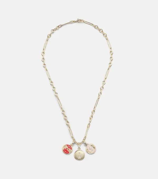 FOUNDRAE Dream, Vivacity & Strength 18kt Necklace With Diamonds - Gold