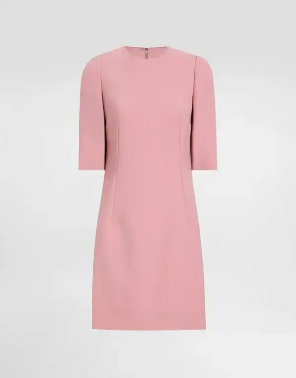 Dolce & Gabbana Wool Crepe Fit-and-flare Midi Dress - Pink