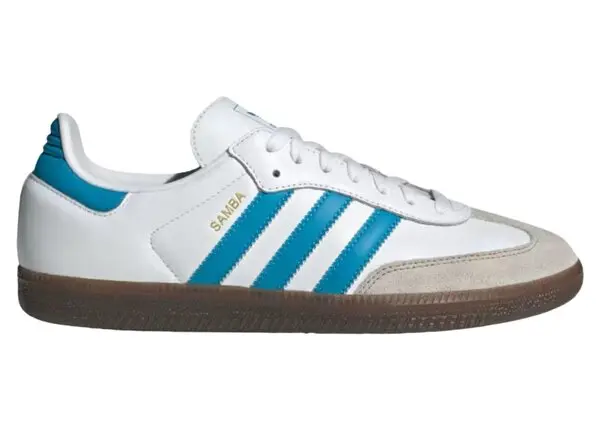 Adidas Samba Og Sneakers - White/shock Cyan/gum