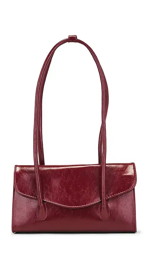 8 Other Reasons Patent Leather Shoulder Bag In Burgundy - 5% Off