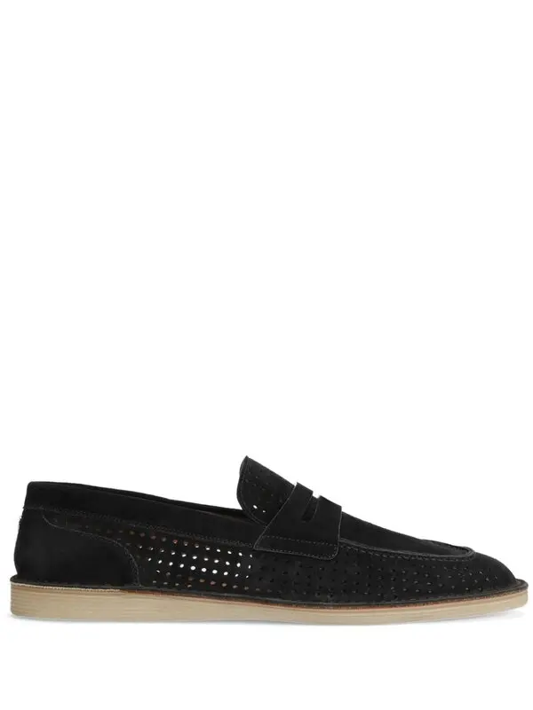 Dolce & Gabbana Perforated Loafers - Black