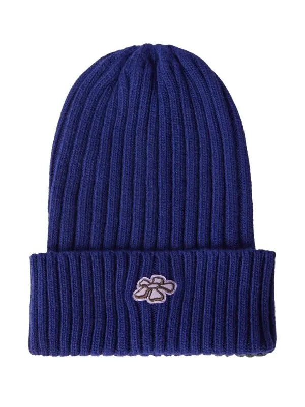 MARGHERITA MACCAPANI Logo-patch Beanie - Blue