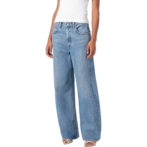 AGOLDE Low Rise Baggy Jeans - Fairway