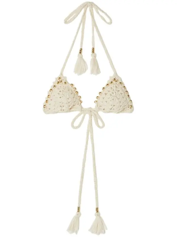 Alanui Cape Jasmine Bikini Top - Neutrals