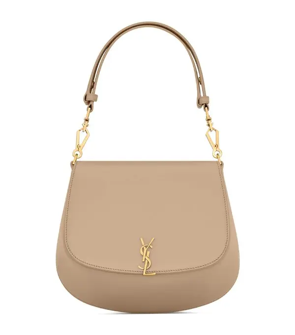Saint Laurent Leather Voltaire Top-handle Bag - Beige