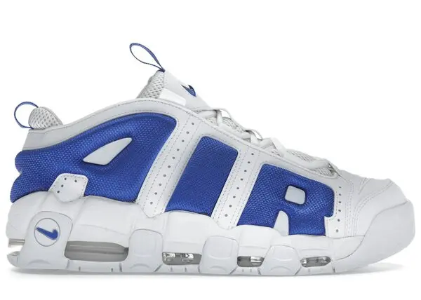 Nike Air More Uptempo Low Sneakers - White/psychic Blue/hyper Royal