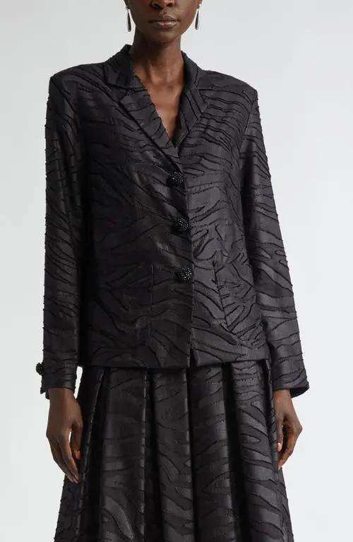 St. John Zebra Fil Coupé Jacket
