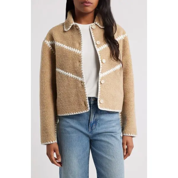 UGG Ellison Whipstitch Fleece Jacket - Sdht