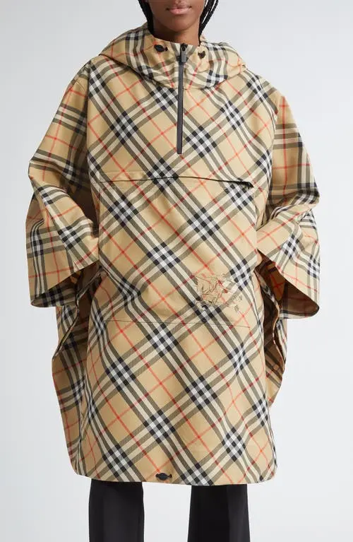 Burberry Check Nylon Poncho