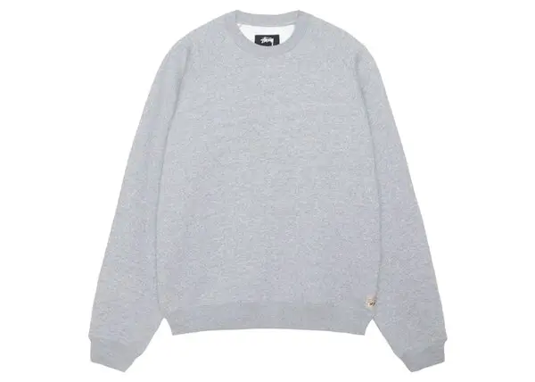 StÜssy Fleece Raglan Crew - Grey Heather
