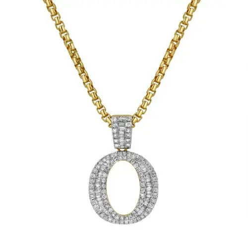 LUVMYJEWELRY O Initial Diamond Pendant