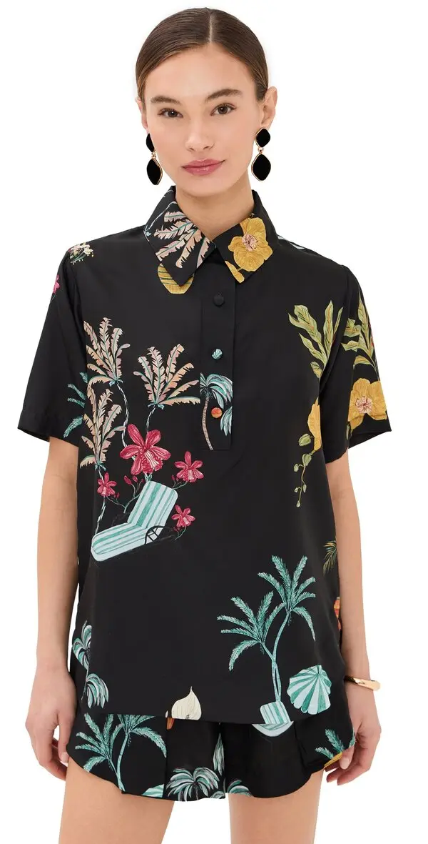 ISLA & WHITE Sol Floral Print Top - Cayo Levantado