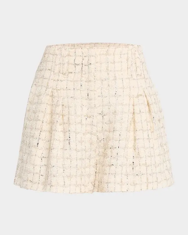 IRO PARIS Xaga Tweed Trouser Shorts - Ecrusilver