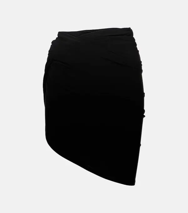 Jacquemus The Drapeado Jersey Miniskirt - Black