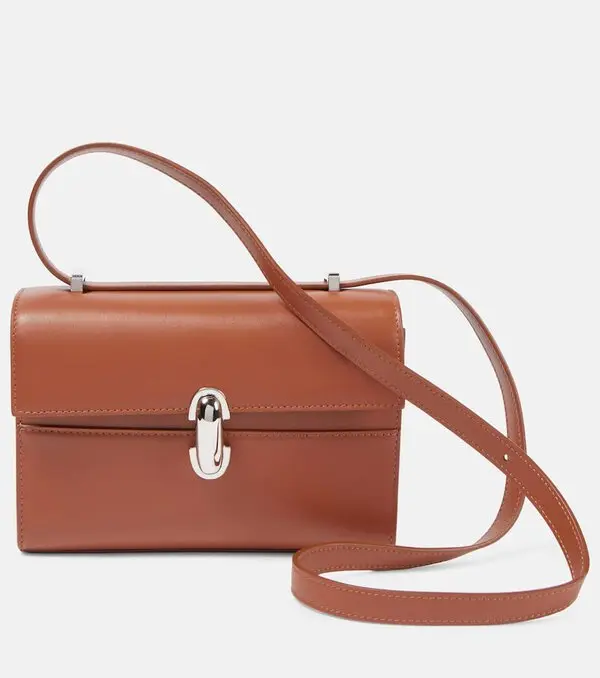Savette Symmetry 19 Leather Shoulder Bag - Brown