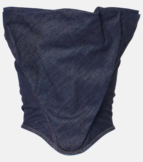 Magda Butrym Re25 Denim Corset Top - Blue