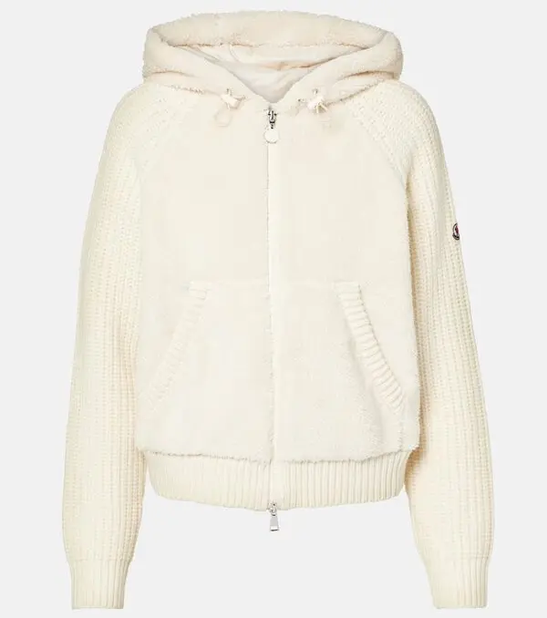 Moncler Wool And Teddy Cardigan