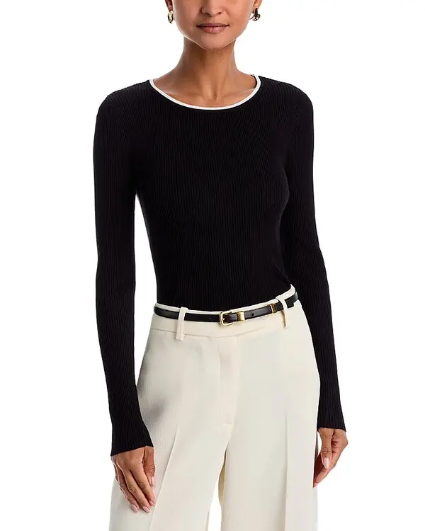 T Tahari Crewneck Sweater - Black/white Star