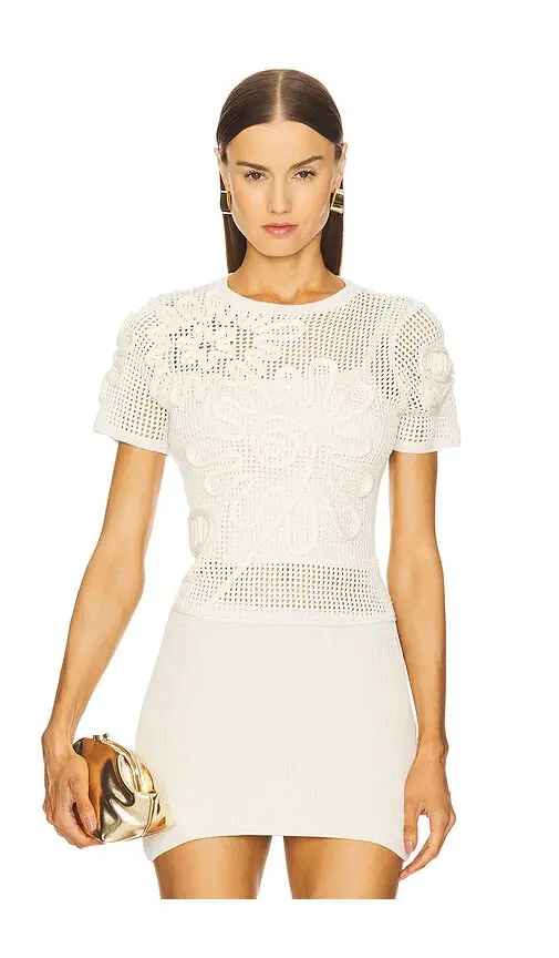 Cult Gaia Ileana Knit Top - Off White