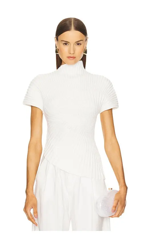 Cult Gaia Annemie Knit Top - Off White