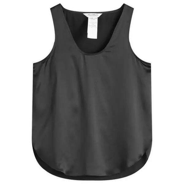 Max Mara Filly Silk Vest Top - Black