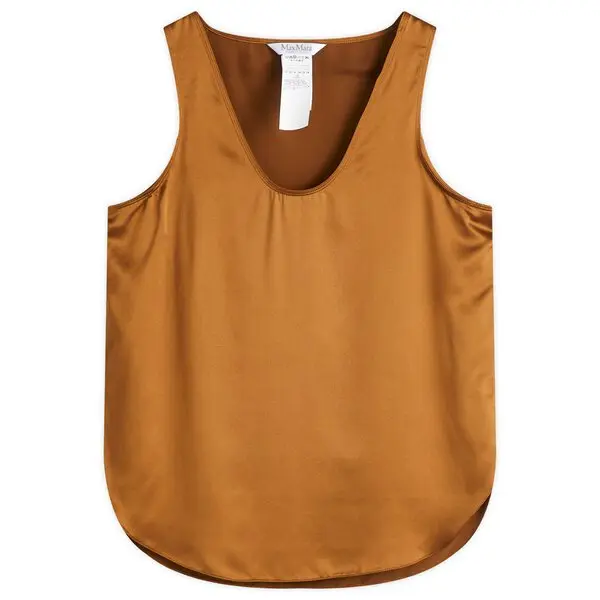 Max Mara Filly Silk Vest Top - Tobacco