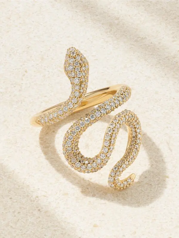 OLE LYNGGAARD COPENHAGEN Snake Medium 18-karat Diamond Ring