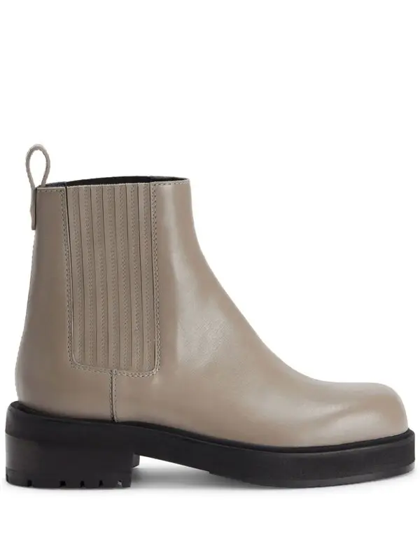 GIUSEPPE ZANOTTI Peyen Leather Boots - Grey