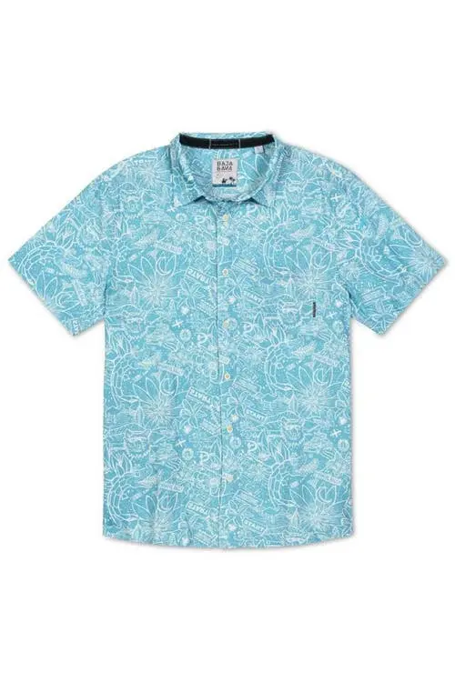 BAJA LLAMA Mongol Rally 7-seas Button Up