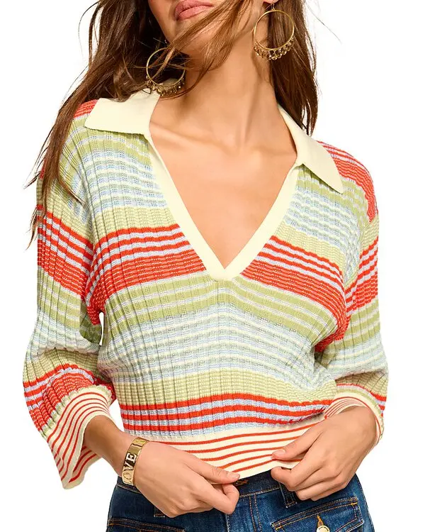 Ramy Brook Azaria Striped Top - Bright Lily Stripe