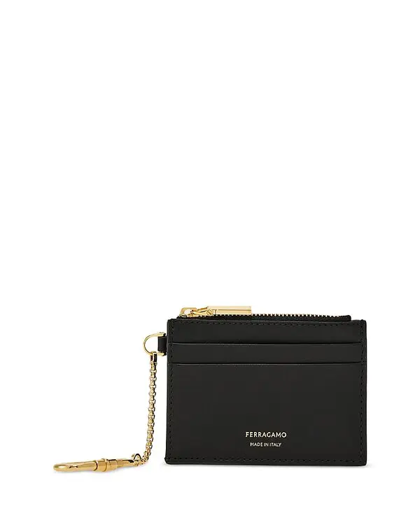 FERRAGAMO Card Holder With Key Holder - Nero
