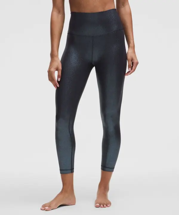 Lululemon Align™ High-rise Ribbed Crop 23 - Radiate Foil Print Black Night