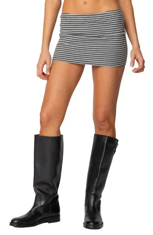 EDIKTED Leana Striped Miniskirt