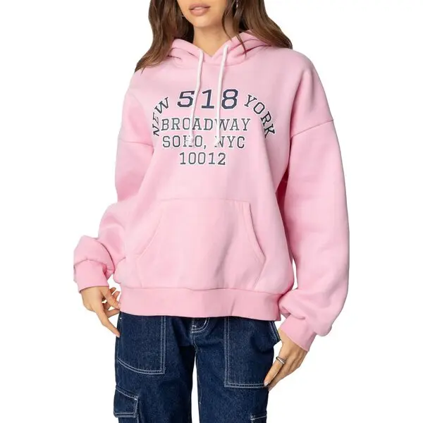 EDIKTED New York Oversized Hoodie - Light-pink