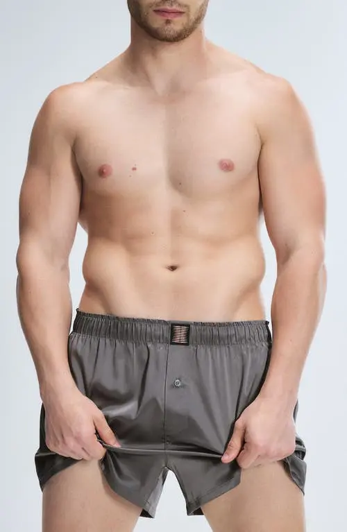 SAVAGE X FENTY Savage X Satin Boxers - Grey Smolder