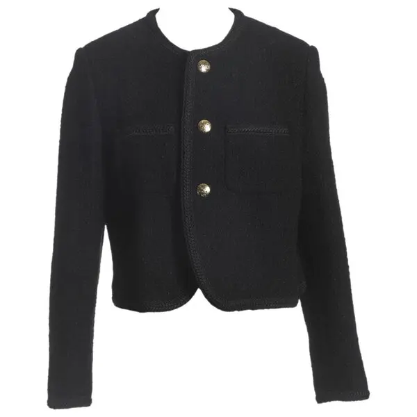 Celine Tweed Blazer In Black - 19% Off | Editorialist