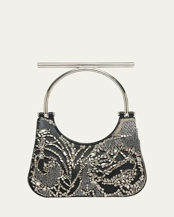 Alexander McQueen Mini T-bar Top-handle Bag - Black Silver