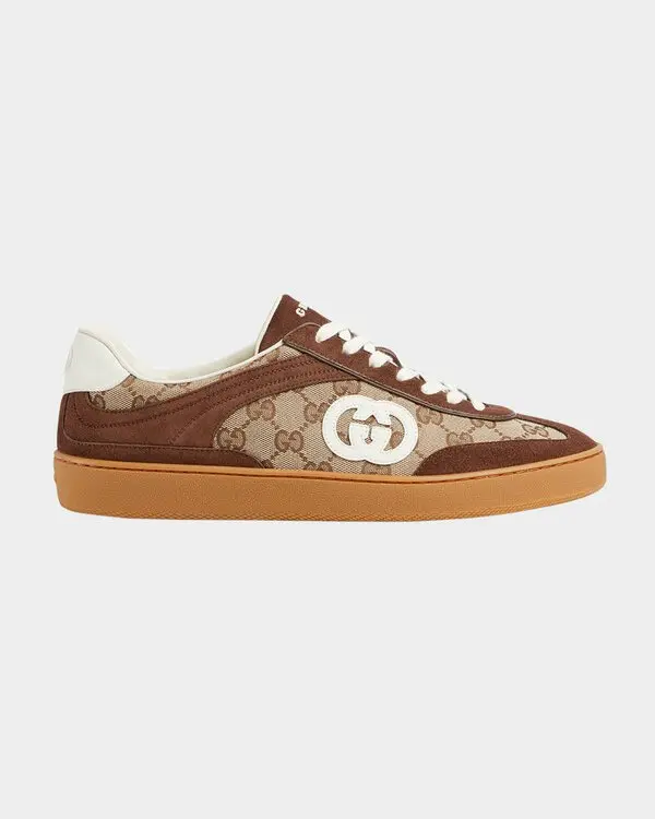 Gucci G75 Low-top Sneakers - Brn/lt Tan/wht