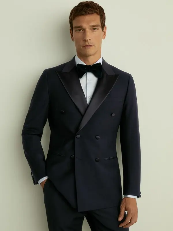 REISS Poker Db Double Breasted Tuxedo Slim Fit Jacket