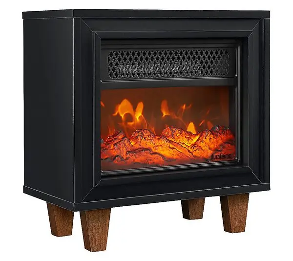 DURAFLAME Portable Electric Fireplace Heater W Emoveable Legs