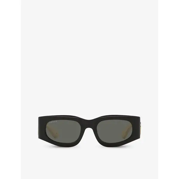 Gucci Gg1664s Square Acetate Sunglasses - Black